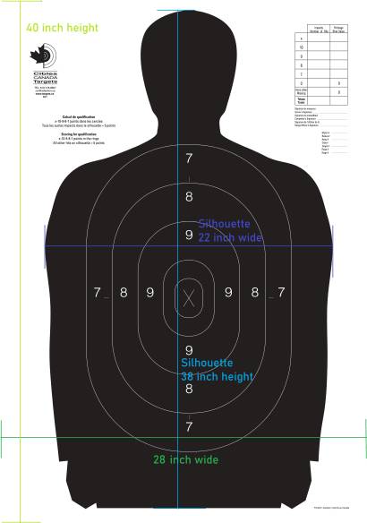 CCT B-27 Full Size Silhouette Targets 28×40” – Cibles Canada Targets