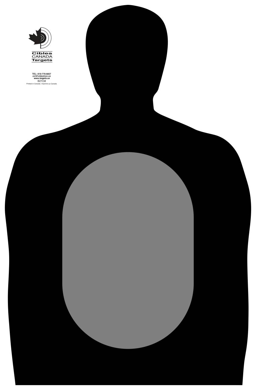 CCT B27CM Law enforcement Silhouette with Center Mass Target – Cibles ...