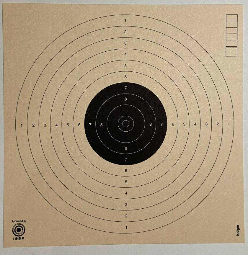 Krüger 17x17cm Competition grade Air Pistol 10 meters Targets ISSF ...