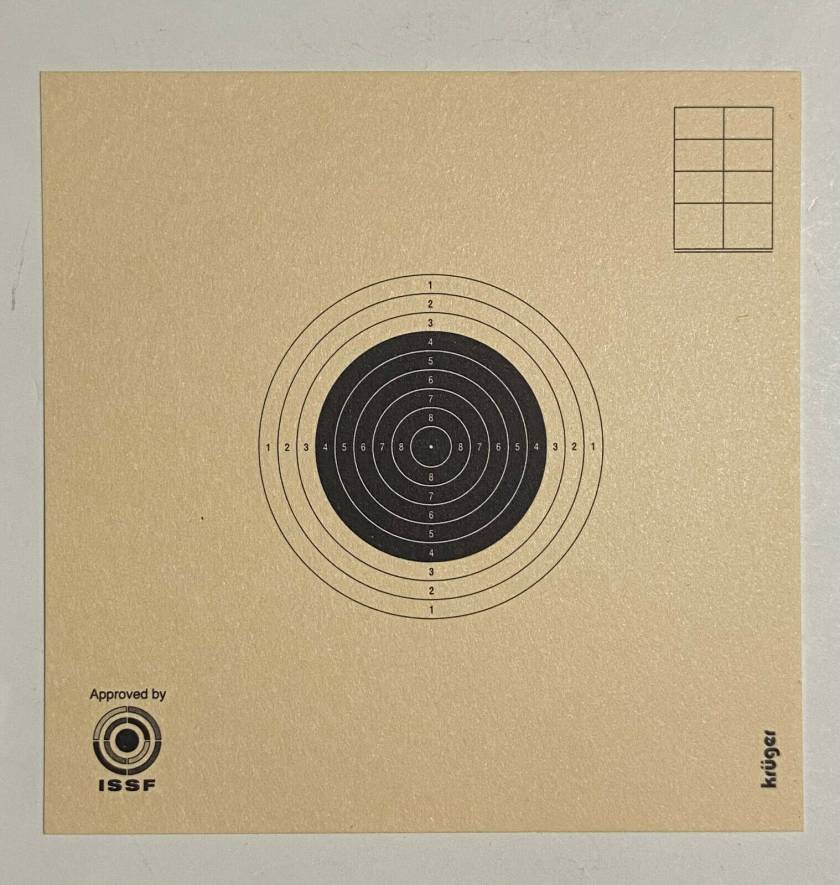 Krüger 105T – 10m Air Rifle Target – Single Bull – Cibles Canada Targets