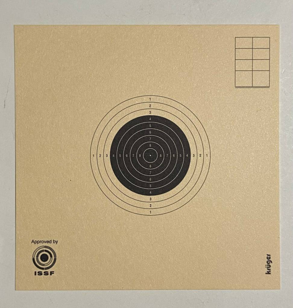 Krüger 105T – 10m Air Rifle Target – Single Bull – Cibles Canada Targets