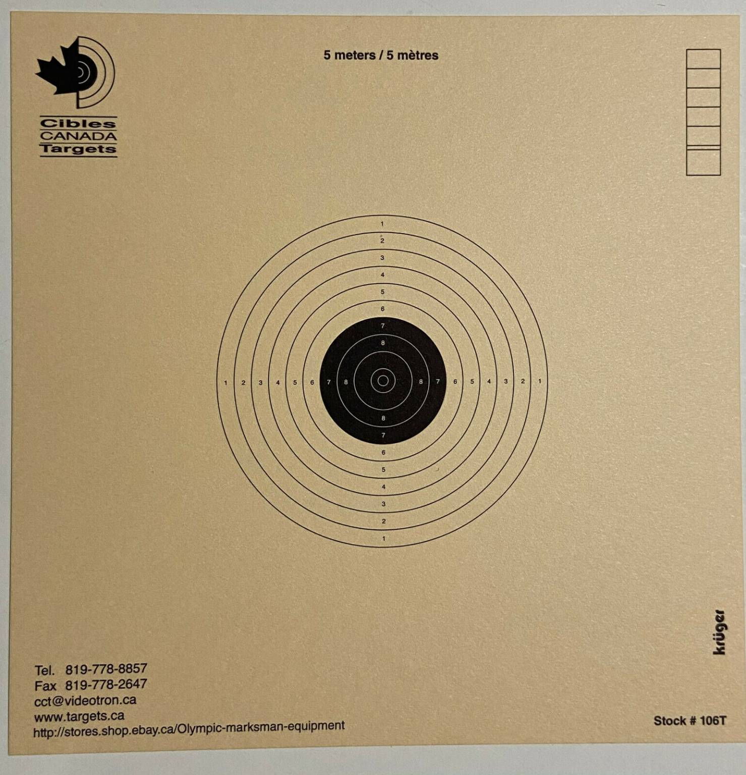 CCT 17x17cm 5 Meters Air Pistol Indoor Shooting Training Targets ...