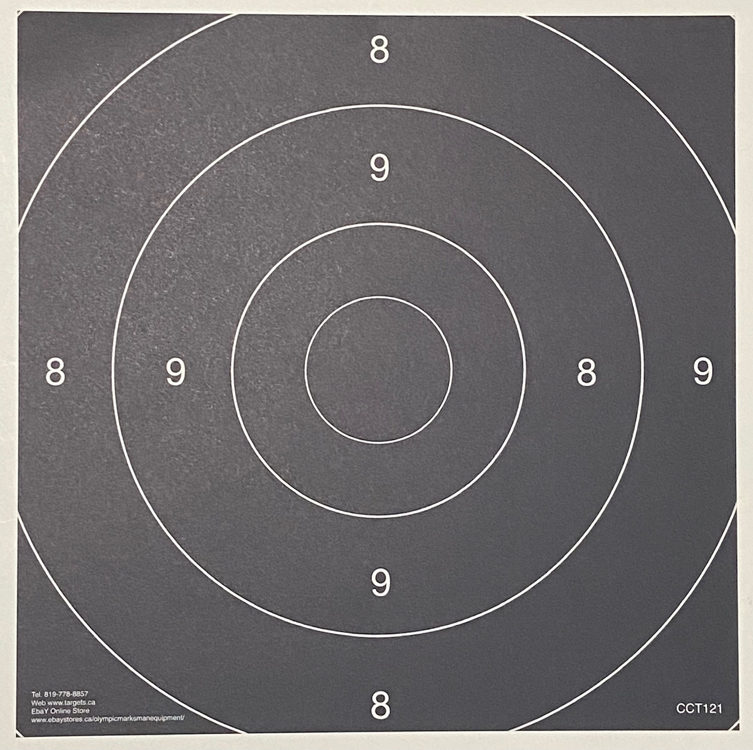 CCT Center Patches #121 for ISSF Target #120 – Cibles Canada Targets