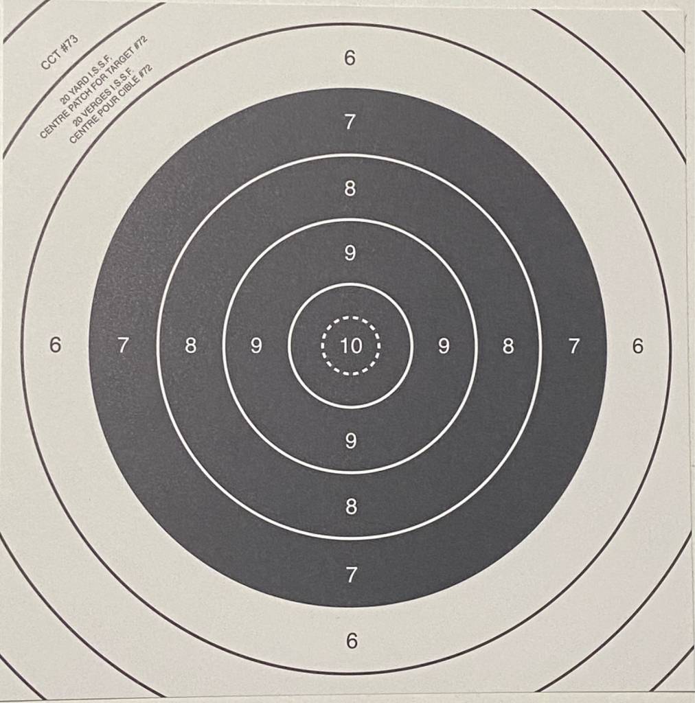 CCT #73 20 Yard ISSF Center patch – Cibles Canada Targets