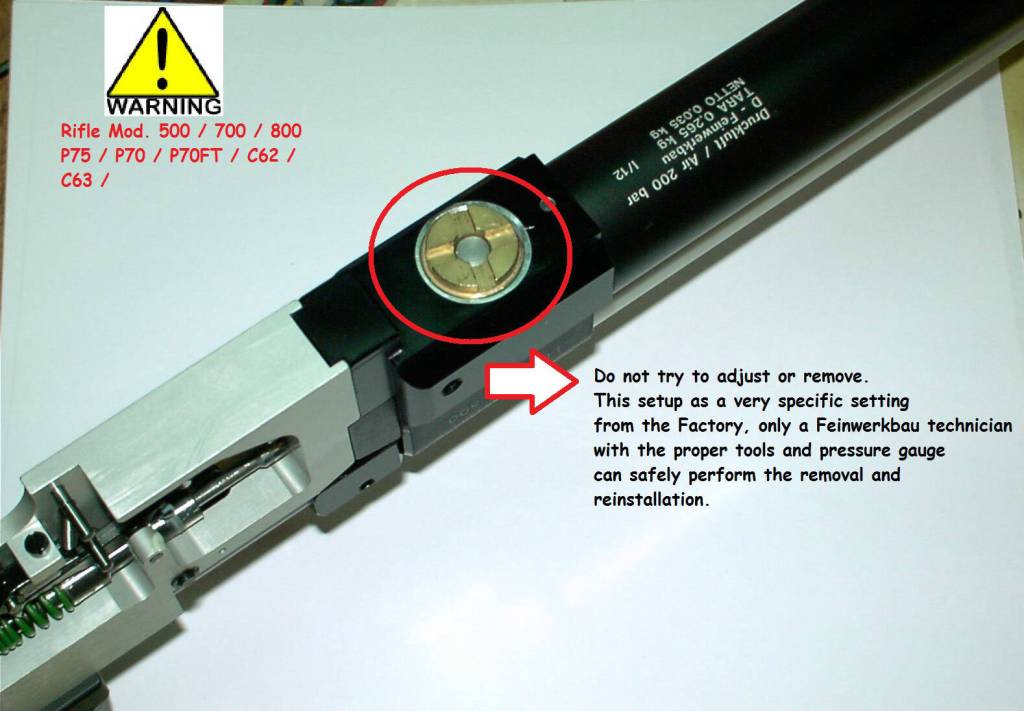 Feinwerkbau Mod. P700 Compressed Air rifle Seals / Service kit – Cibles ...