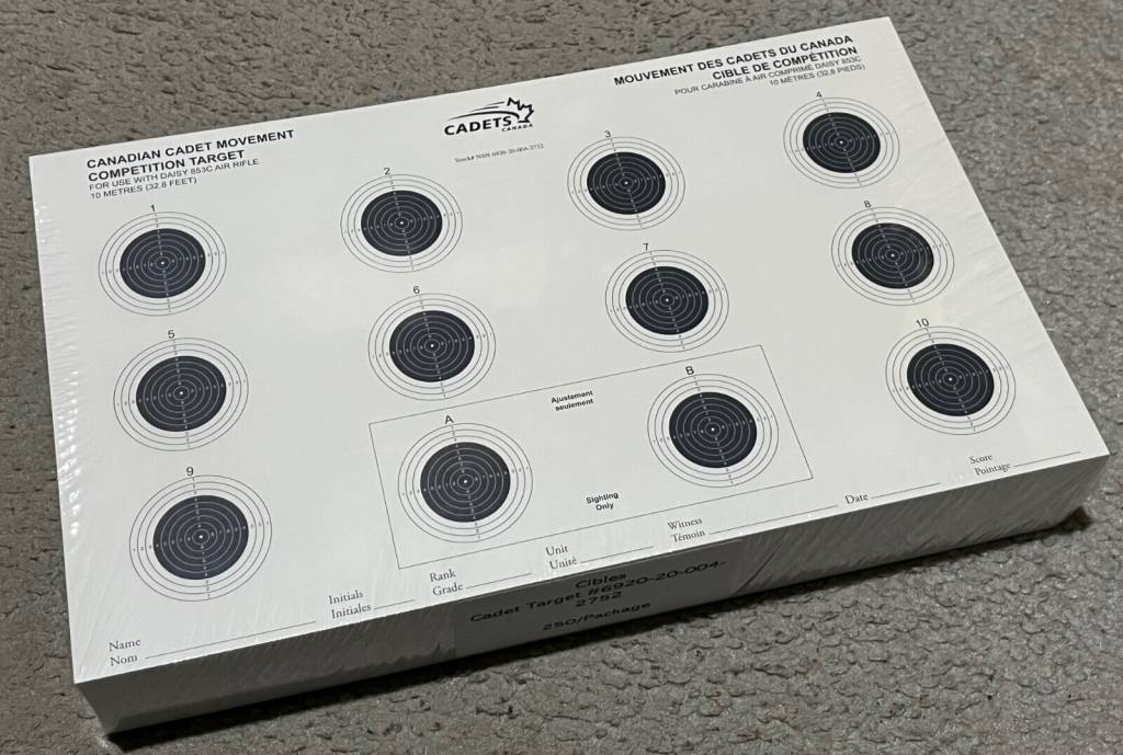 Cadet Canada Competition Target for use w/ Daisy 853C 10 metres (32 ...