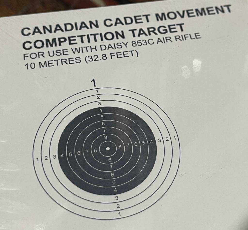Cadet Canada Competition Target for use w/ Daisy 853C 10 metres (32 ...